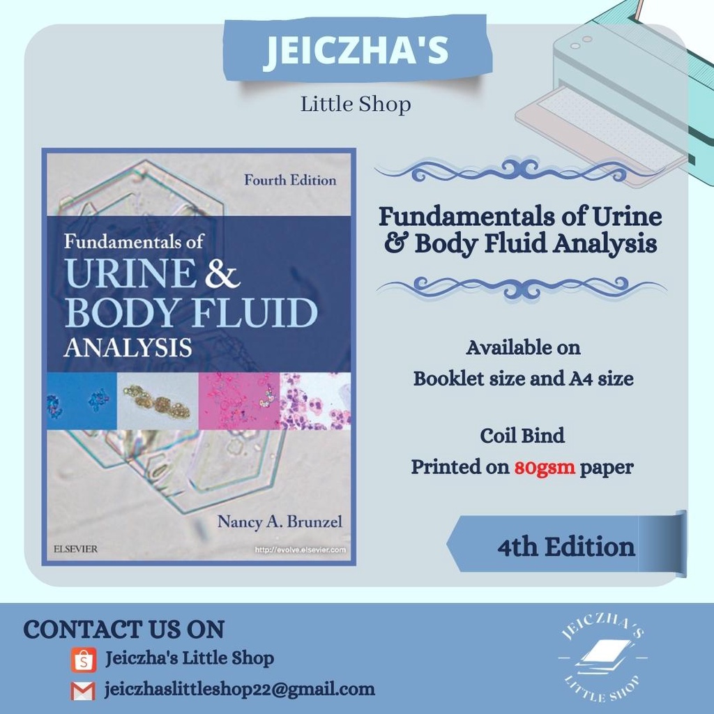 Fundamentals Of Urine And Body Fluid Analysis 4th Edition Shopee