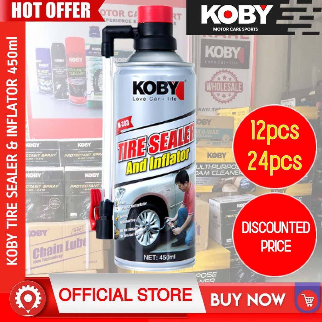 KOBY Tire Sealer and Inflator 450ml (Wholesale) KB-WS1001 | Shopee ...