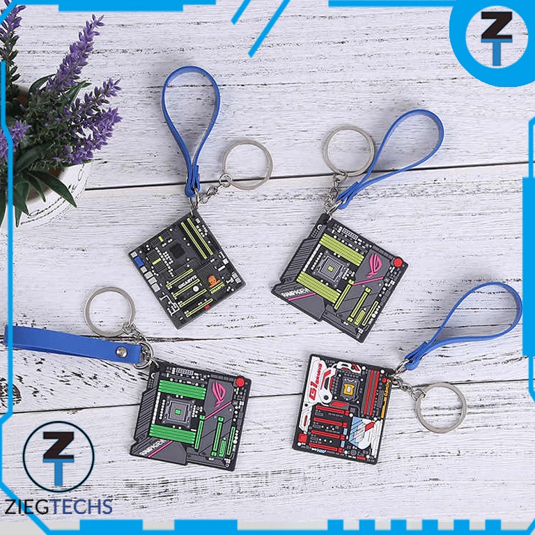 GIGABYTE Asus ROG Motherboard Keychain Mini Mainboard Model Car Keyring ...