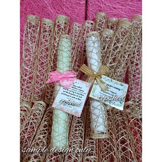Abaca Tube for invitation, invitation holder, abaca tube case | Shopee ...