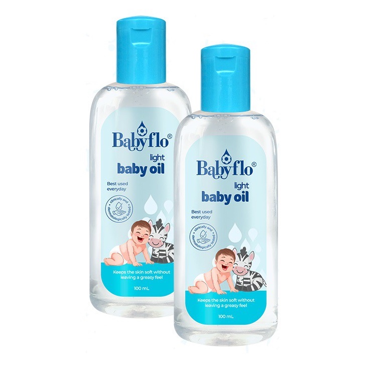 Babyflo Baby Oil Light 100ml x 2 | Shopee Philippines