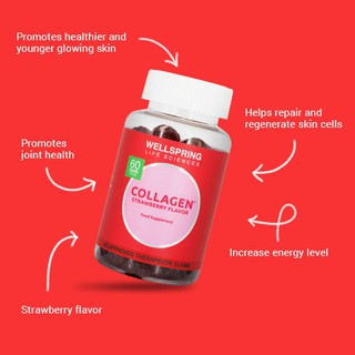 Wellspring Collagen Gummie 500 mg Anti Aging Skin Whitening Gummies ...