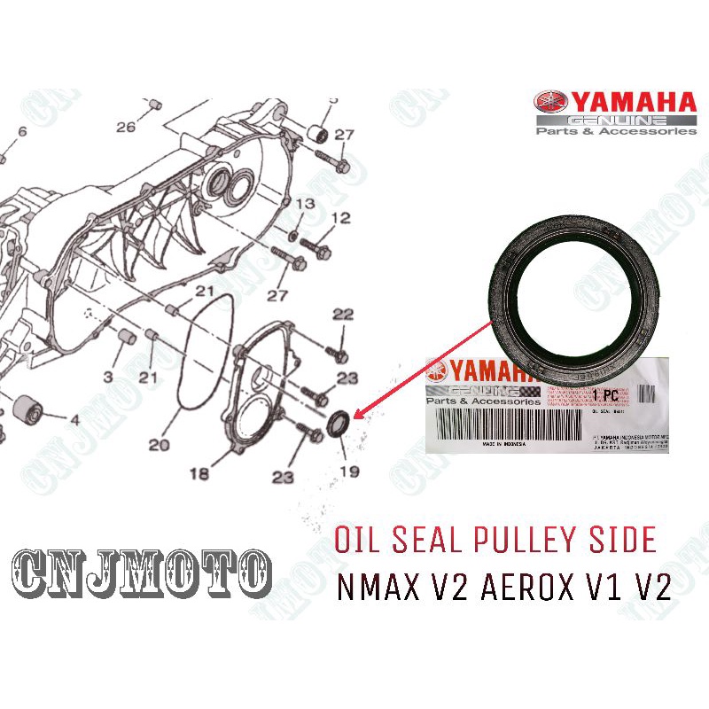 OIL SEAL PULLEY SIDE NMAX V2 AEROX V1 V2 | Shopee Philippines
