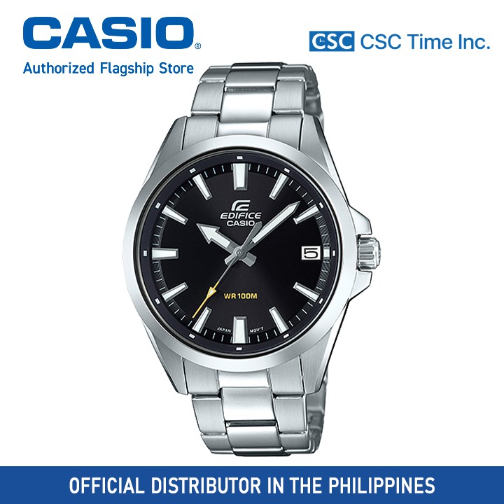 Casio Edifice (EFV-100D-1AVUDF) Silver Stainless Steel Strap 100 Meter ...