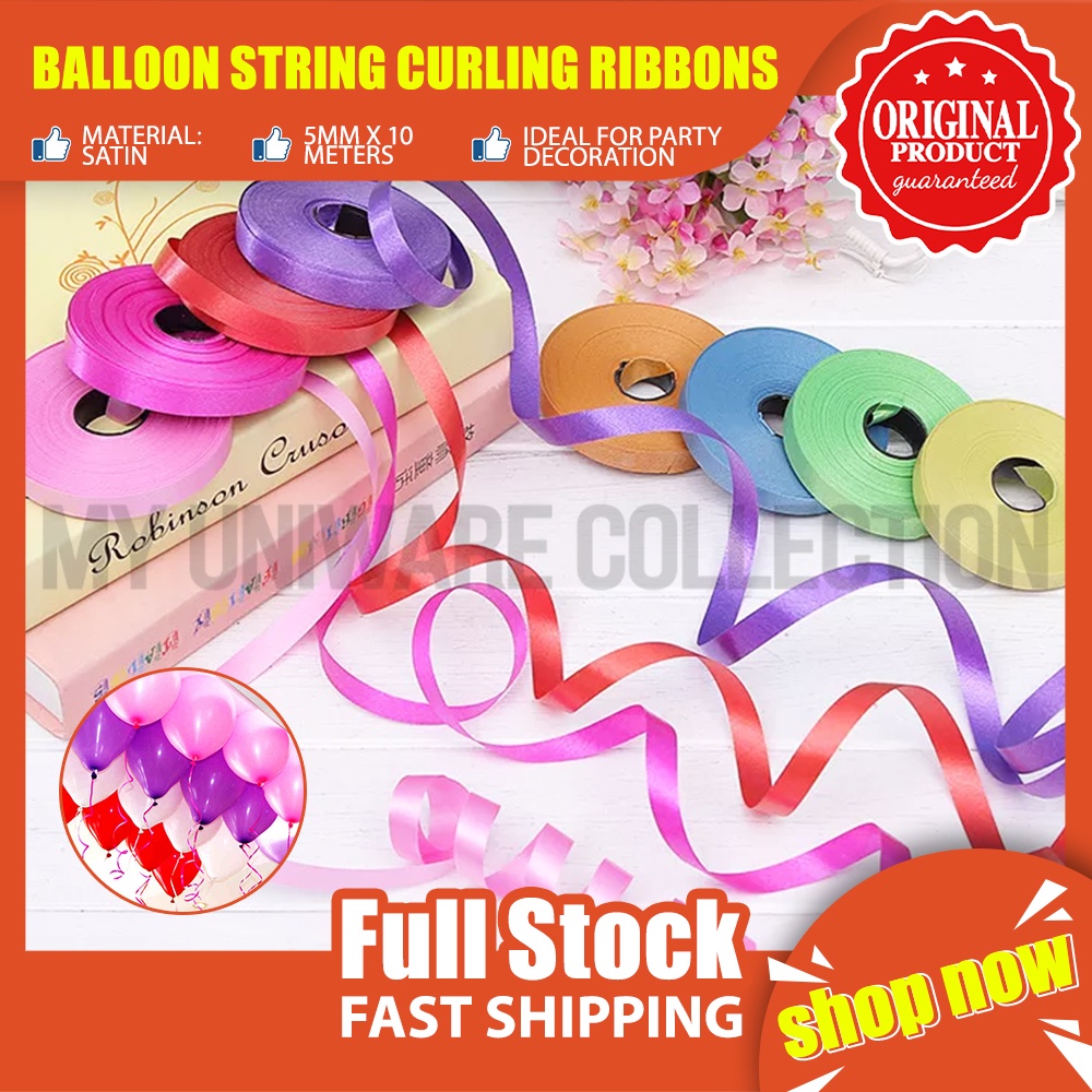 5mm Ribbon Balloon String Curling Ribbons Party Needs Decoration 10 ...