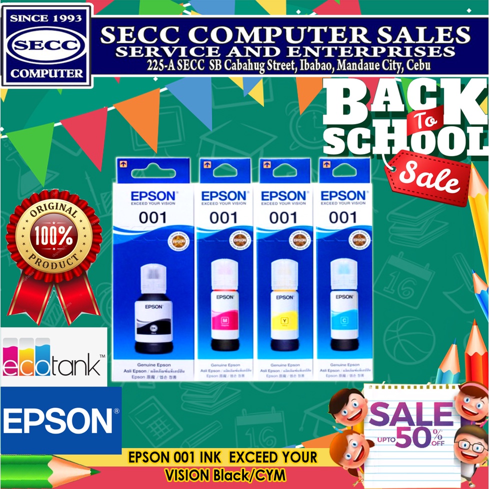 EPSON 001 INK EXCEED YOUR VISION | Shopee Philippines