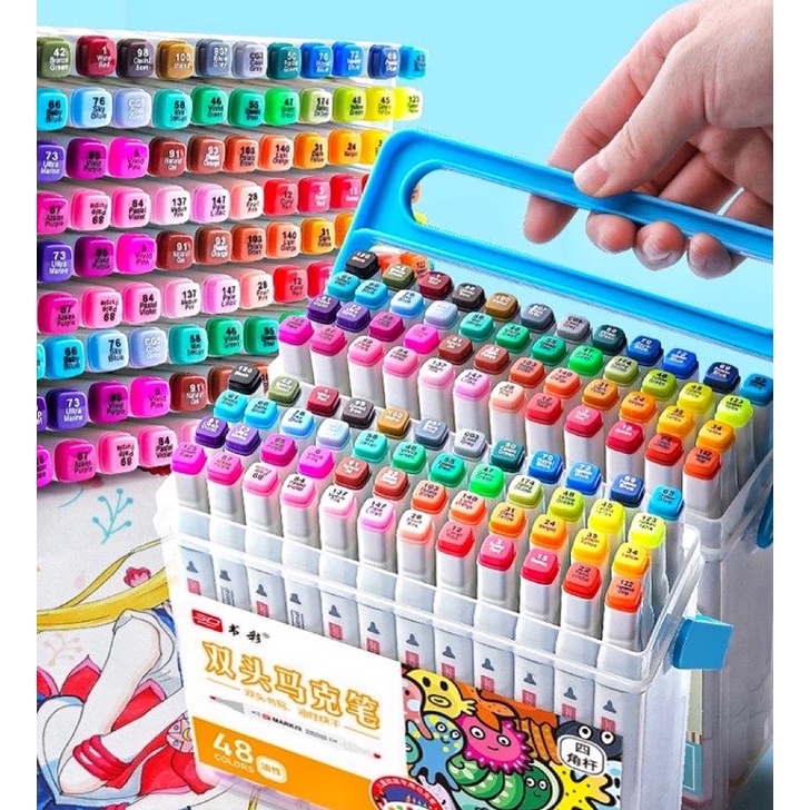 DUAL HEAD COLORING MARKER PENS | Shopee Philippines