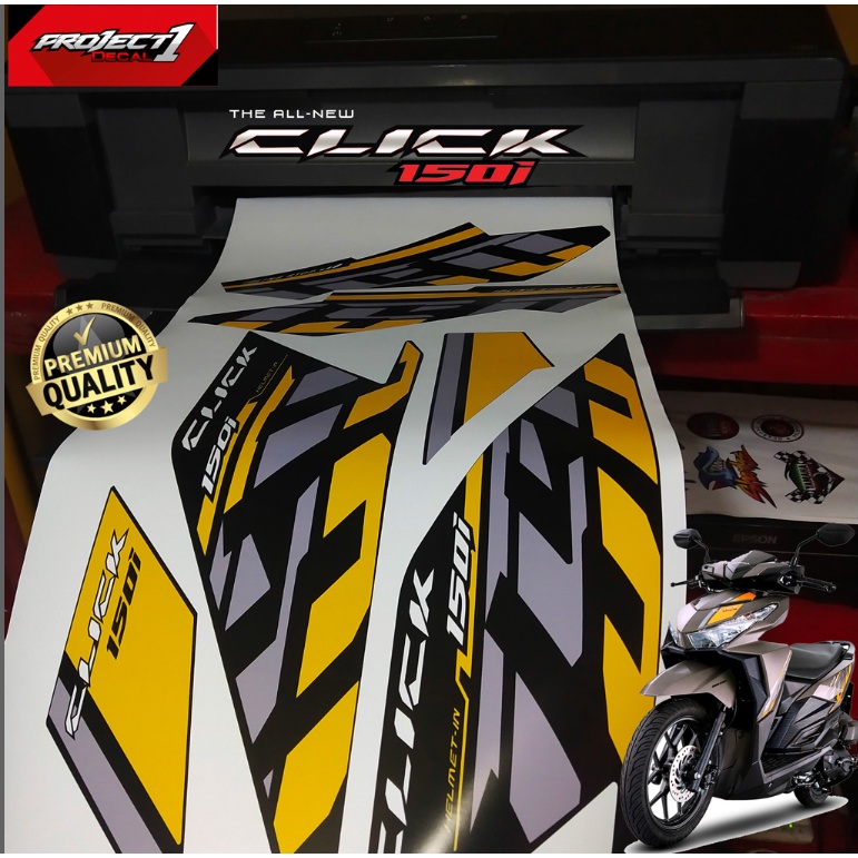 HONDA CLICK V1 STOCK DECALS LAMINATED STICKER | Shopee Philippines