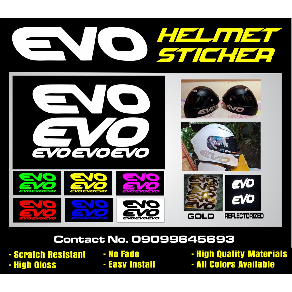 EVO HELMET STICKER DECALS | Shopee Philippines