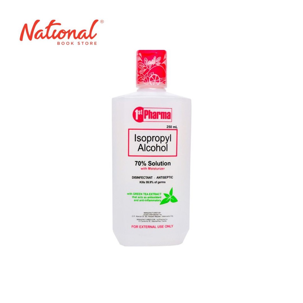 1Stpharma Alcohol 70% Isopropyl 250ml Green Tea | Shopee Philippines