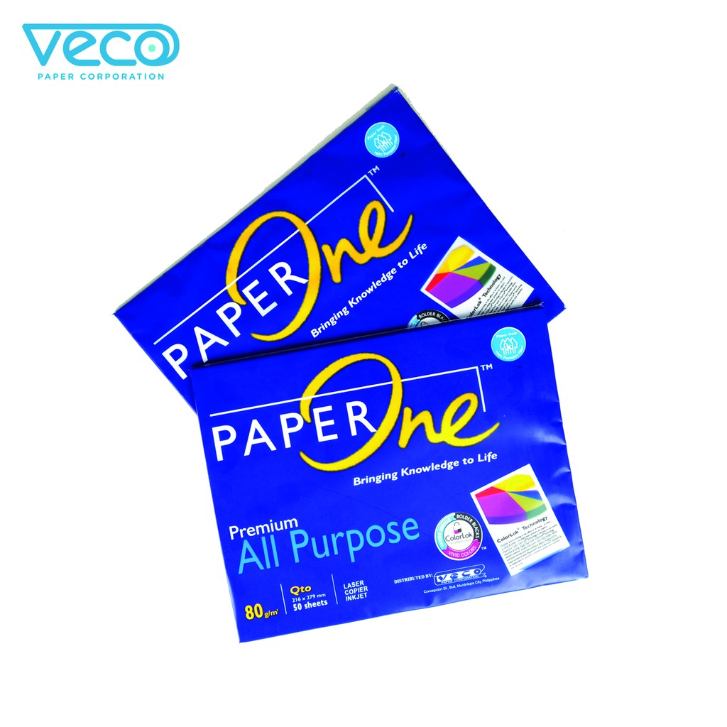 Veco PaperOne 80gsm; 50's/set (2sets) | Shopee Philippines
