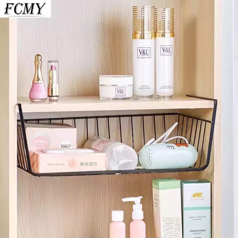 HTDONLINE Under Shelf Table Storage Basket Rack Desk Wire Cabinet ...