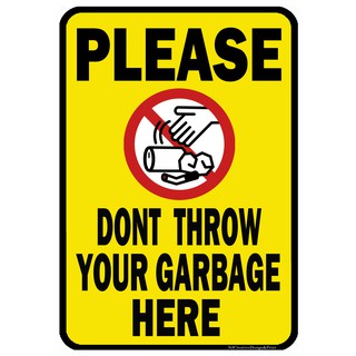 Bawal Magtapon Ng Basura Dito-A4 Laminated Signage | Shopee Philippines