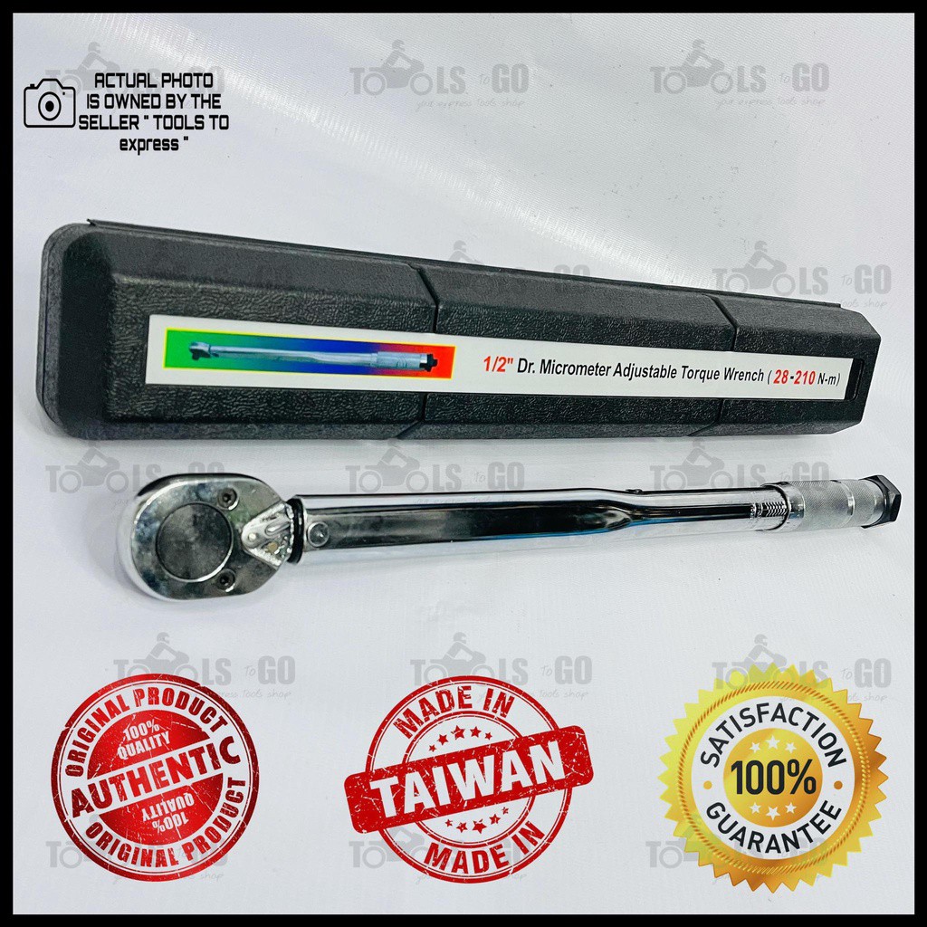 1/2 Drive Micrometer Adjustable Torque Wrench ( 28-210 N-m ) | Shopee ...
