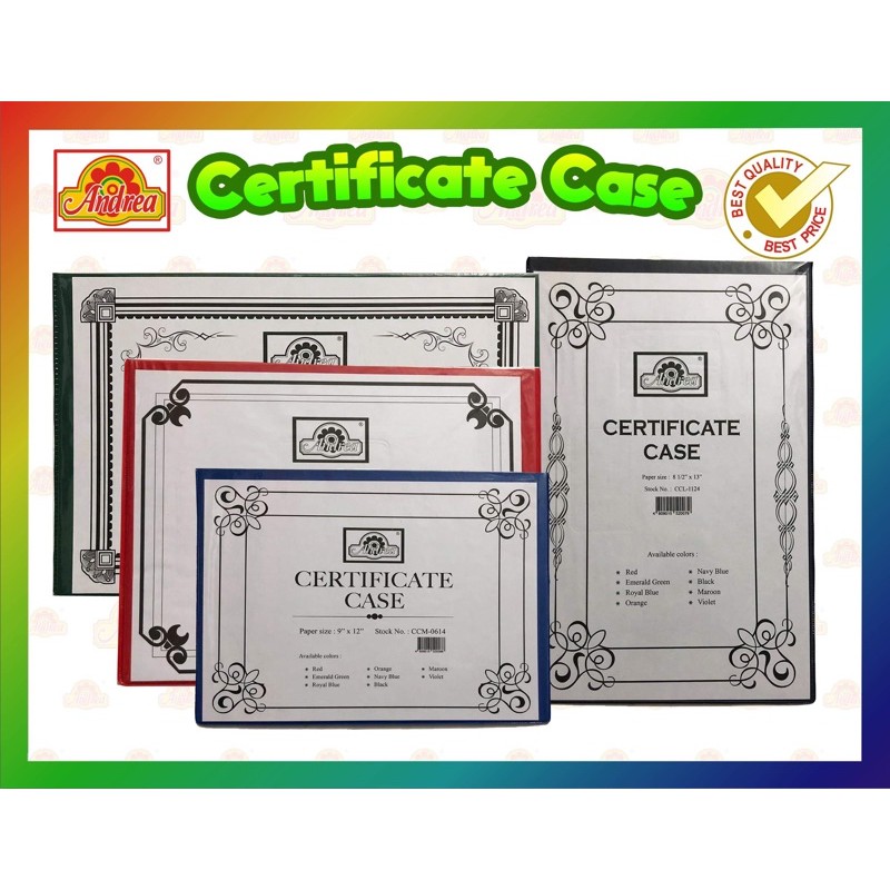 Certificate Case short/ A4 / long / 9 x 12 | Andrea | Shopee Philippines