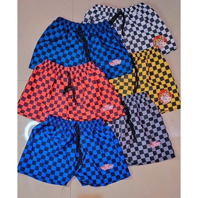 5 pcs. Unisex taslan checkered short for kids 9-13 yrs old | Shopee ...