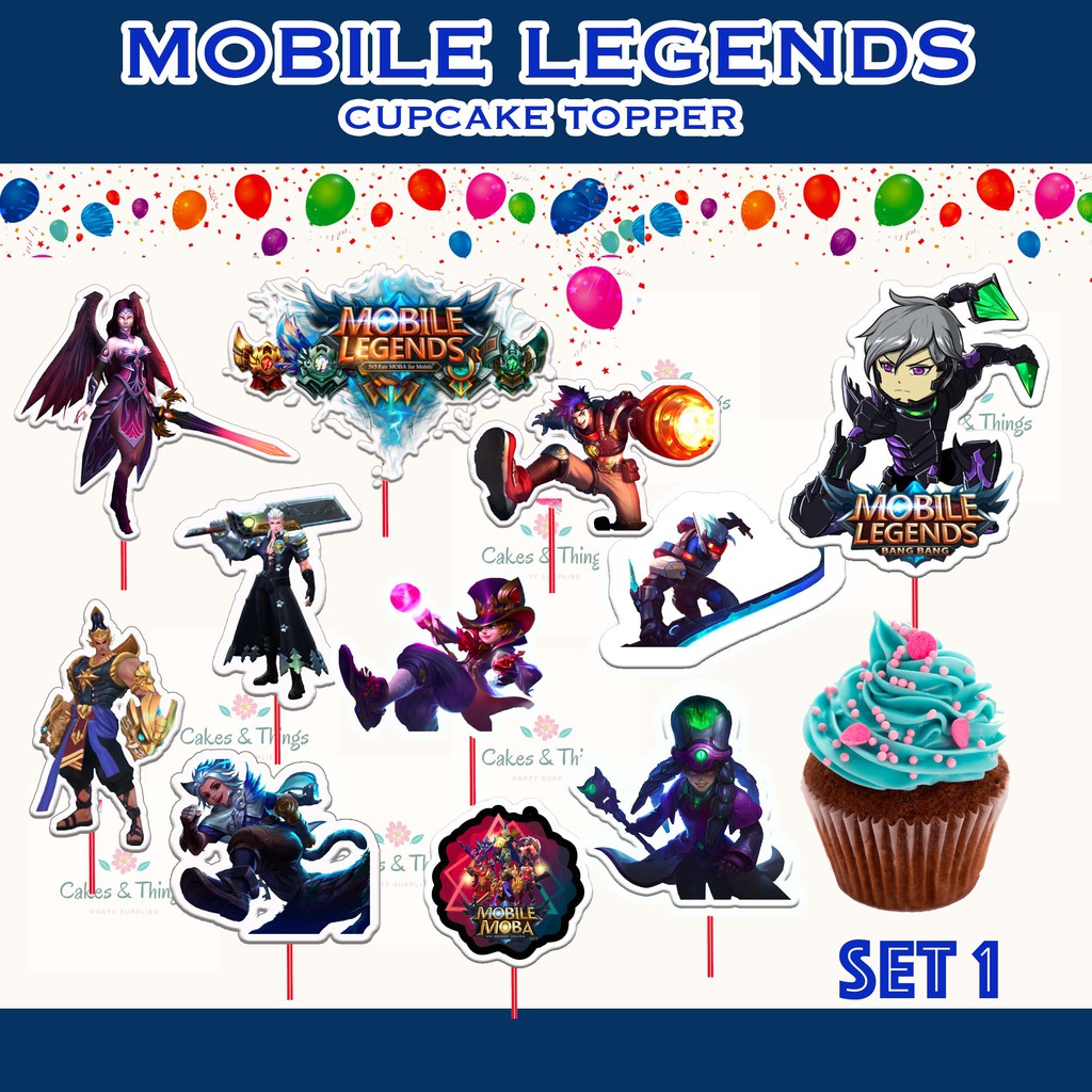 MOBILE LEGENDS CUPCAKE TOPPER 30 PCS | Shopee Philippines
