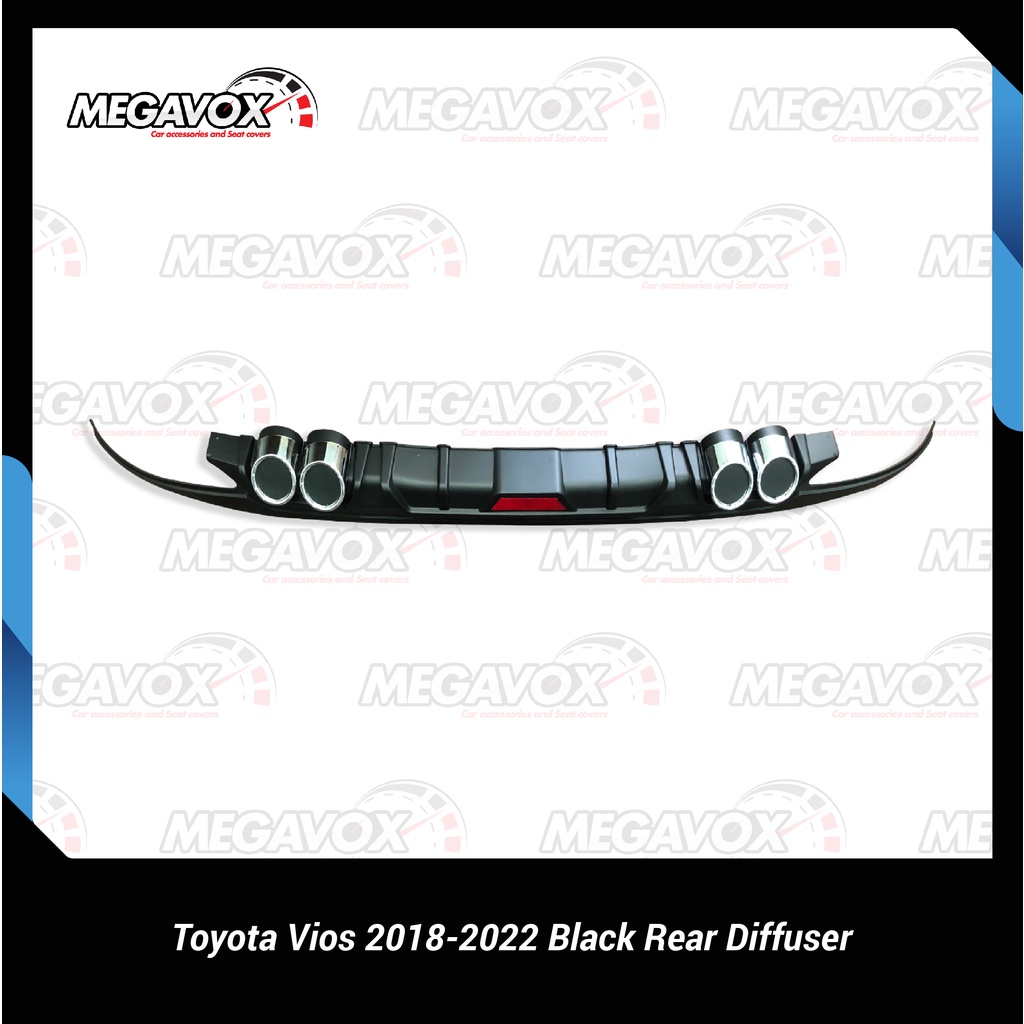 Toyota Vios 2018-2022 Black Rear Diffuser | Shopee Philippines