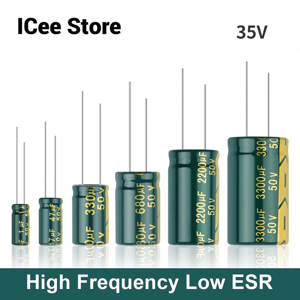 Aluminum Electrolytic Capacitor 35V High Frequency Low ESR 35V 47UF 100UF 220UF 330UF 470UF ...