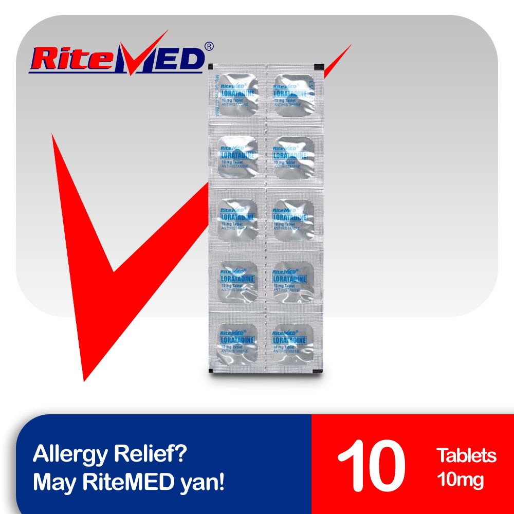 RiteMED Loratadine 10mg 10 Tablets (Antihistamine) | Shopee Philippines