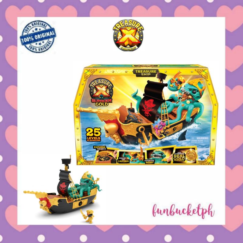Original Treasure X Sunken Gold Treasure Ship Playset | Shopee Philippines