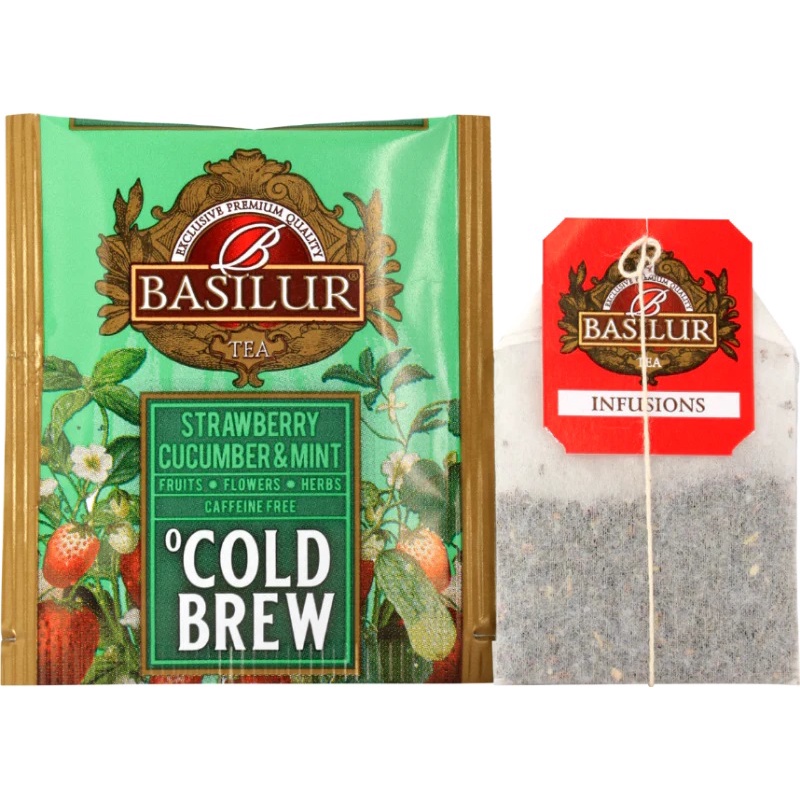BASILUR TEA "Cold Brew - Horeca" - Strawberry Cucumber and Mint - 2g X ...