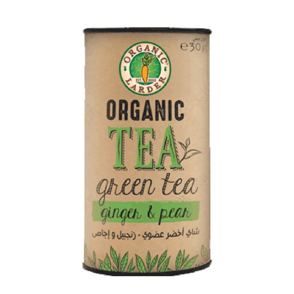 LARDER ORGANIC GREEN TEA GINGER AND PEAR 30G | Shopee Philippines