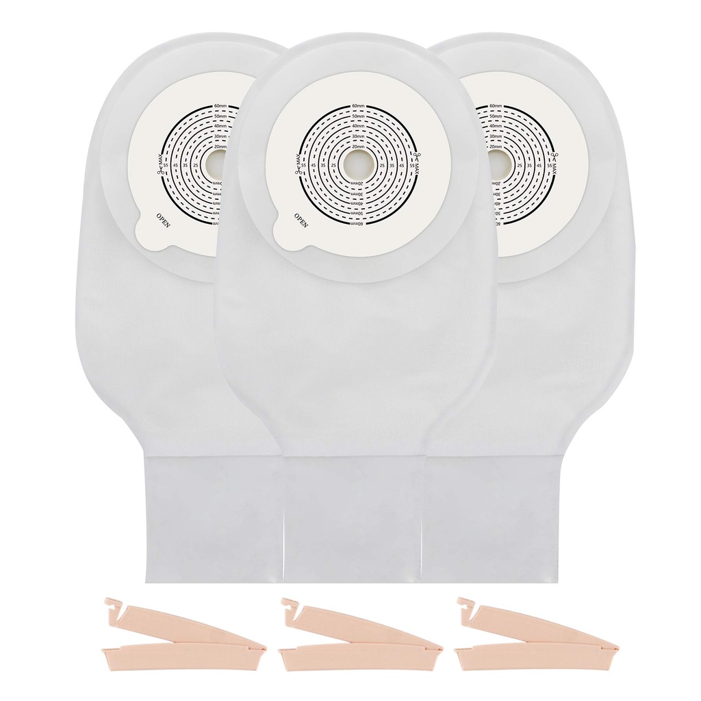 10PCS One-piece System Ostomy Bag Drainable Colostomy Bag Pouch Ostomy ...