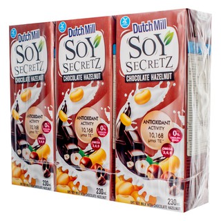 Dutch Mill Soy Secretz Soy Milk Choco Hazelnut 230ml x 3 | Shopee ...