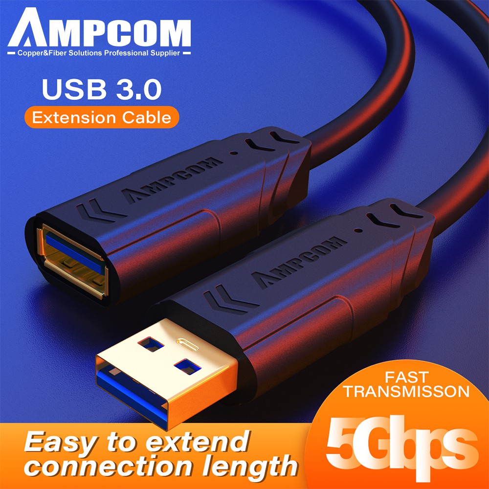 AMPCOM USB Extension Cable USB 3.0 Cable usb Extender for USB Keyboard ...