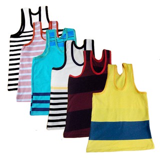 STRIPE SANDO for Kids Boys 1-10 yrs old( 4 PCS SET) | Shopee Philippines