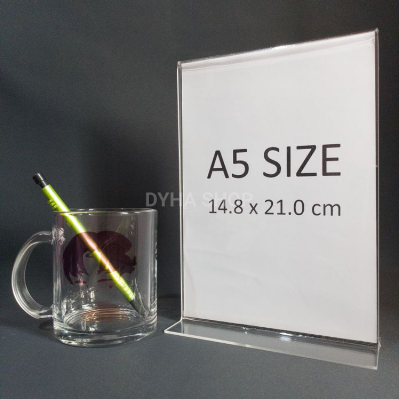 Clear Acrylic Stand [A5, double type-PORTRAIT] sign photo holder ...
