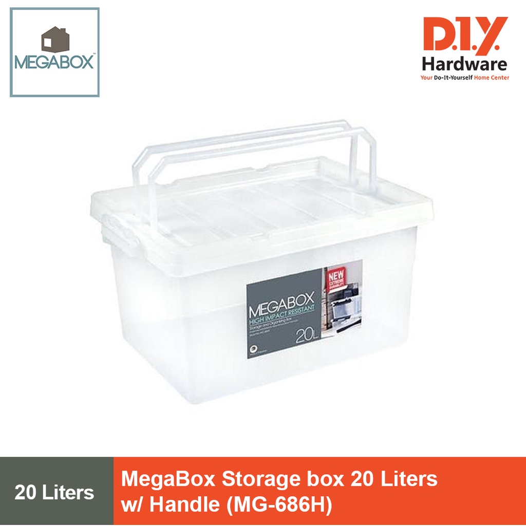 Megabox Storage Box 20 Liters With Handle (Mg-686H) | Shopee Philippines