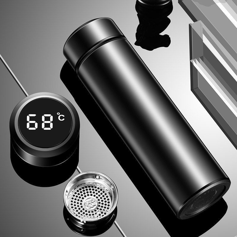 LED tumbler 500ml fashion smart thermos bottle LED display vacuum ...