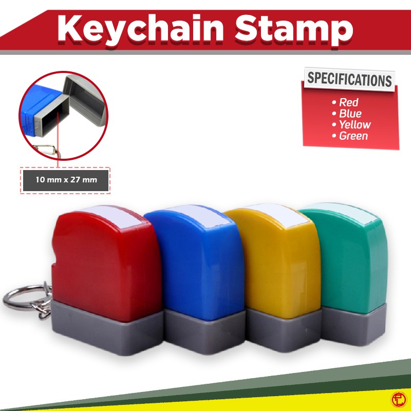 Blanks 35x40mm Printable Photosensitive Self-Inking Key Chain Stamp Set ...