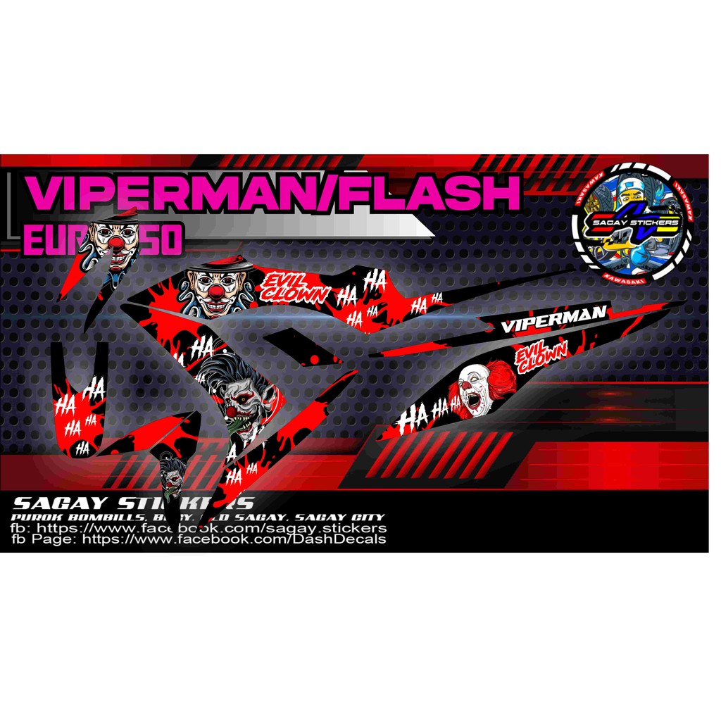 Euro Flash / Viperman 150 DECALS FREE MAGS STICKER | Shopee Philippines