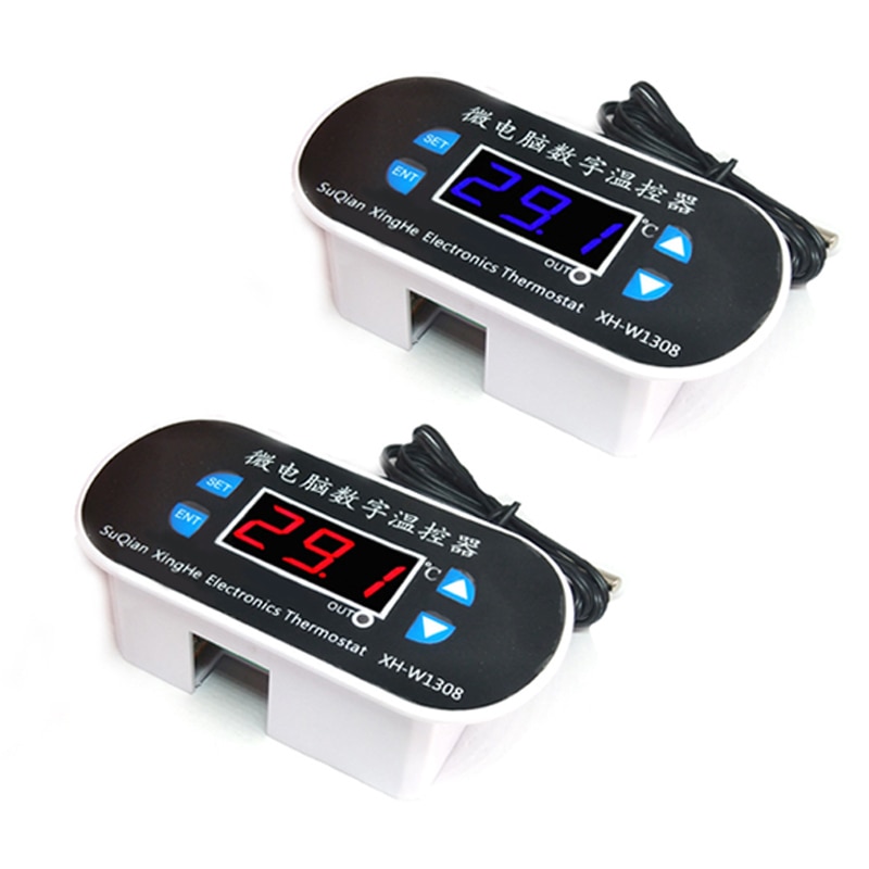 W1308 Digital Cool Heat Sensor Temperature Controller Adjustable Thermostat Switch DC 220V 12V ...