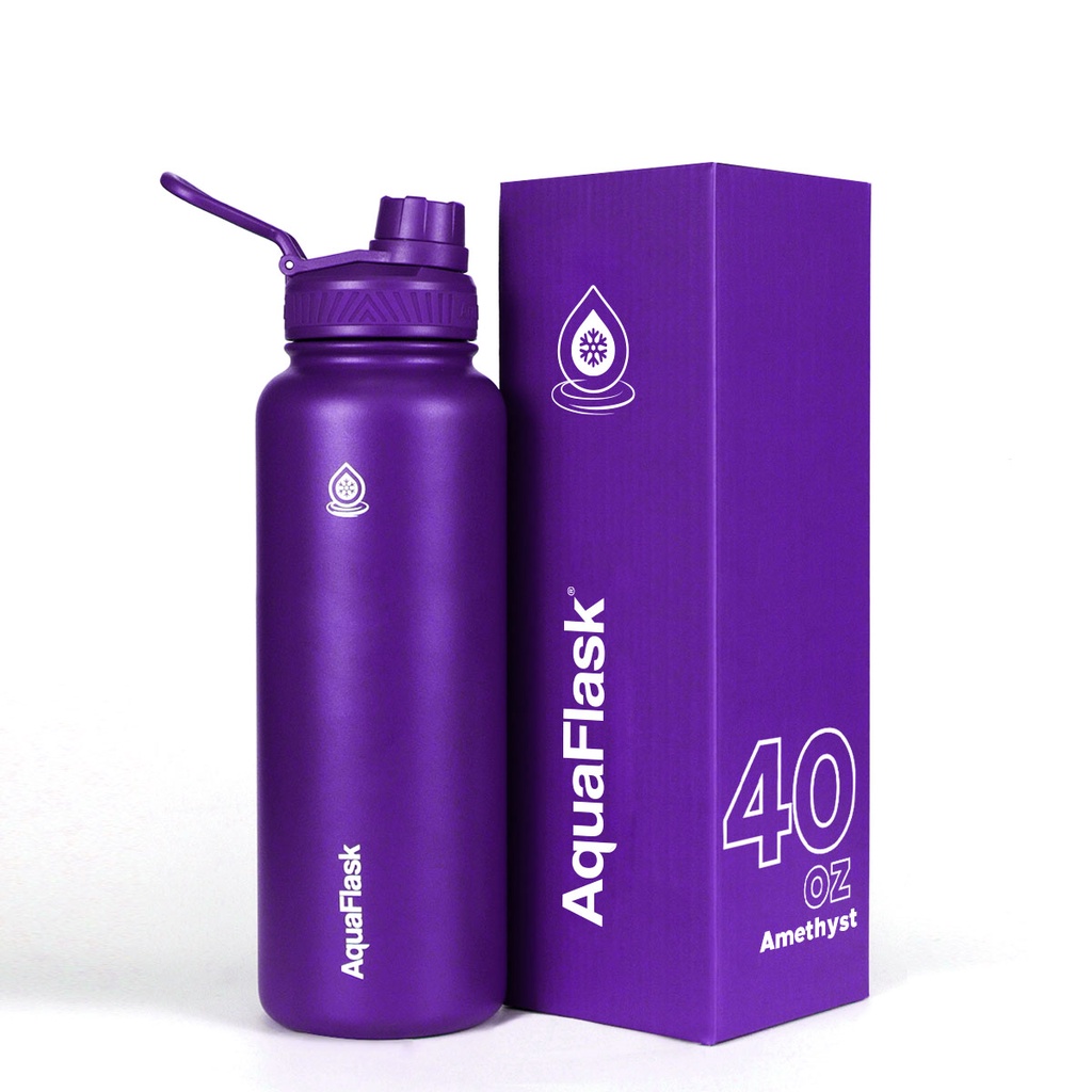 Aquaflask 40oz Wide Mouth with Spout Lid Vacuum Insulated Stainless ...