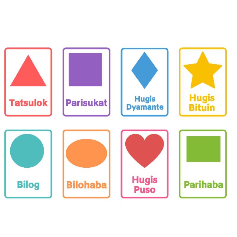 Shapes LAMINATED FLASHCARDS | Shopee Philippines