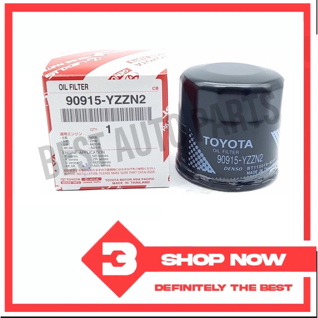 Genuine Toyota Oil Filter forToyota Vios, Rav4, Altis, Corolla 2E 90915 ...