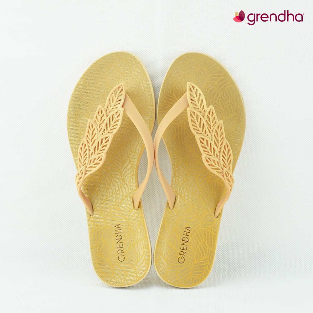 Grendha Mais Acai Flora Fem Gold Women's Sandals | Shopee Philippines
