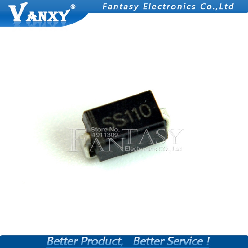 100PCS SS110 SR1100 SMD Schottky Barrier Rectifier SMA Diode 1A 100V | Shopee Philippines