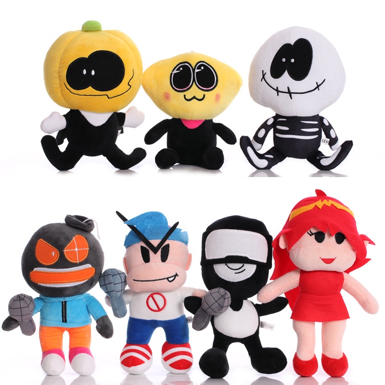 Friday Night Funkin Plush Toy Skid Pump Stuffed Doll FNF Whitty ...