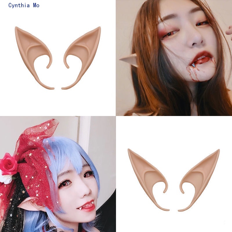 Latex Elf Ears Vampire Fangs Halloween Party Costume Props CM | Shopee ...