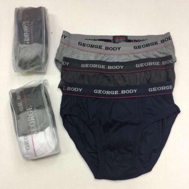 Men’s Cotton George Brief/3pcs | Shopee Philippines