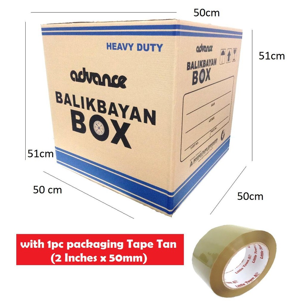 2 Pieces Heavy Duty Brown Balikbayan Box Storage Box with 1pc packaging ...