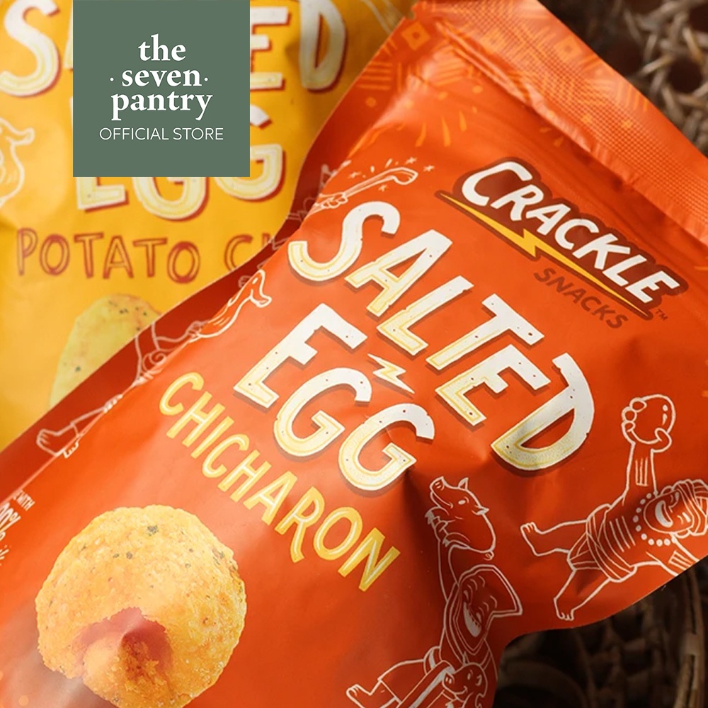 Crackle Snacks Salted Egg Chicharon 50g | Shopee Philippines