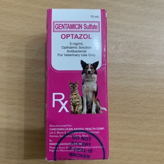 Optazol Eye Drops for Dogs and Cats | Gentamicin Sulfate (Antibacterial ...