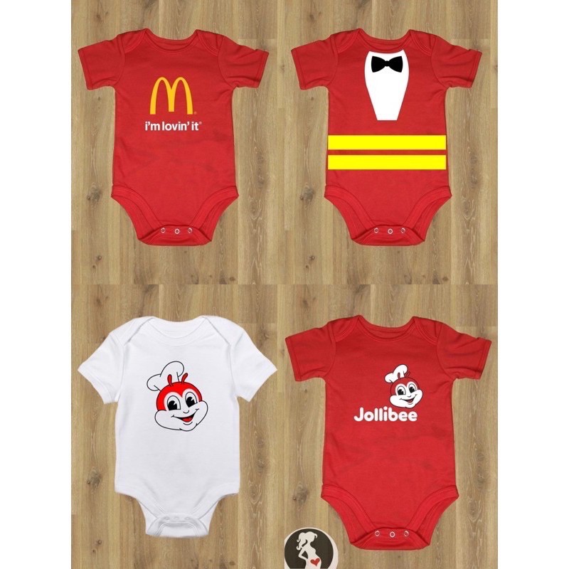 Jollibee & Mcdo Onesie | Shopee Philippines