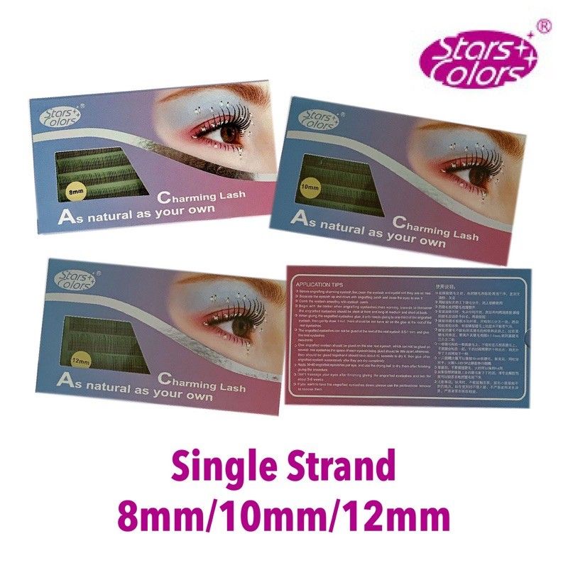 Stars Colors Eyelash EXtension Human hair single strand | Shopee ...